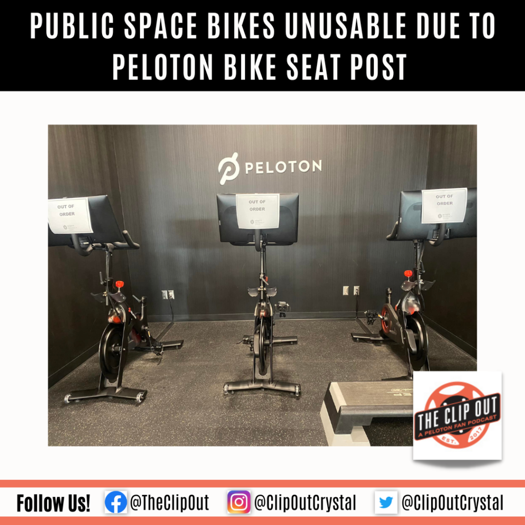 Public Space Bikes Unusable Due to Peloton Bike Seat Post