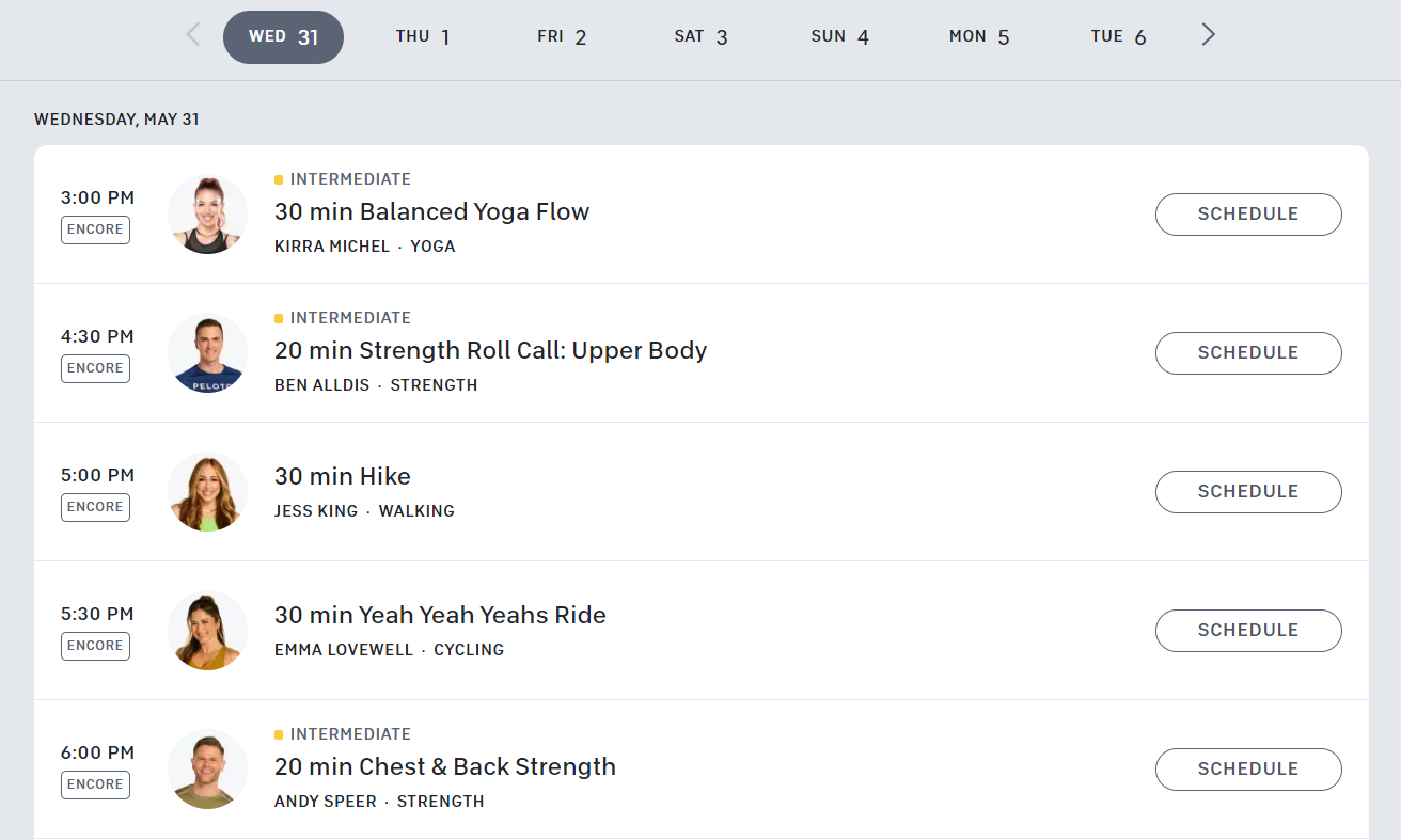 Reminder: Peloton Live Classes Are On Hiatus This Week