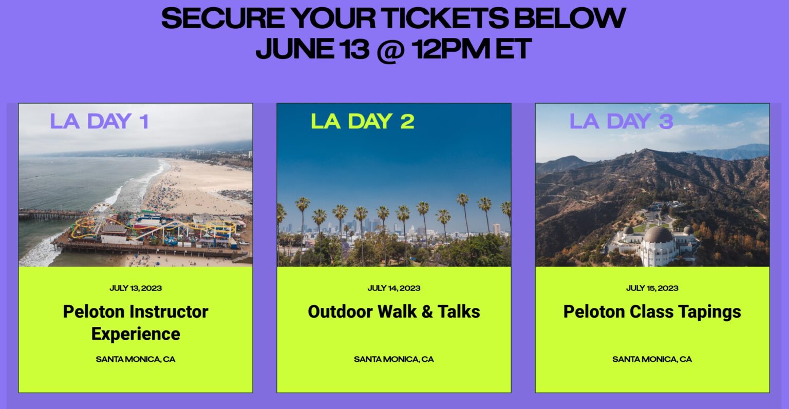 Peloton On Tour Los Angeles instructors and events announced! - The ...