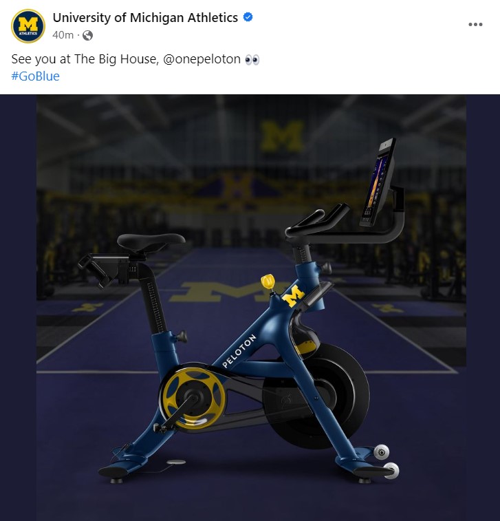 With University of Michigan Partnership, Peloton Has Entered the NIL ...