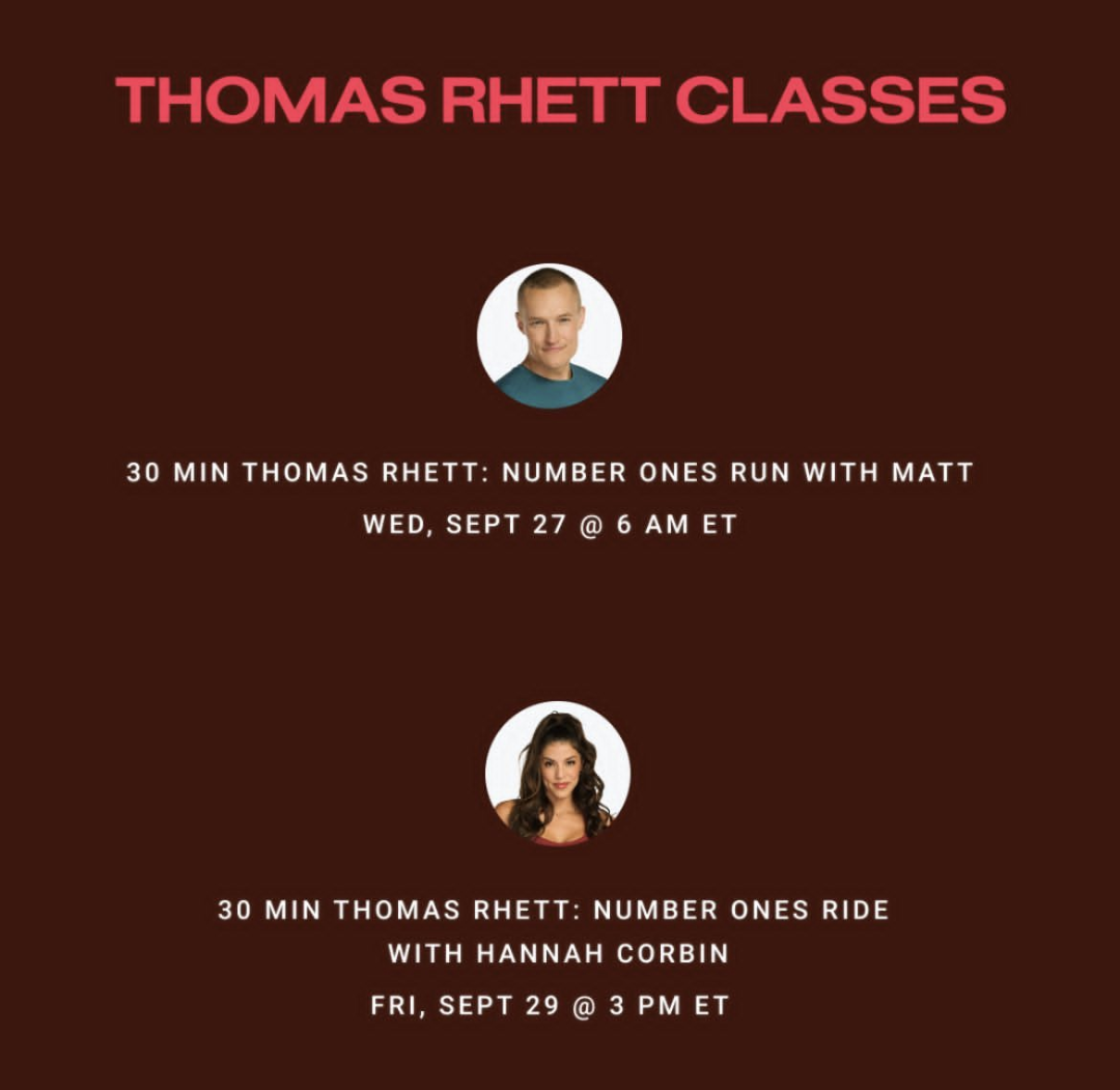 Peloton's Music Series Welcomes "Thomas Rhett: Number Ones" - The Clip Out