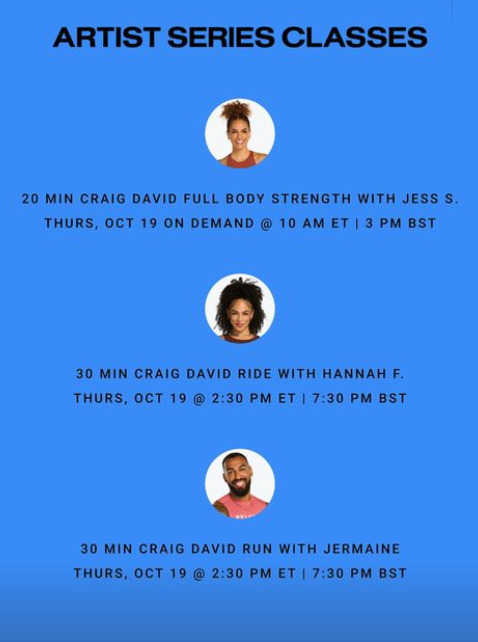 Peloton Artist Series: Craig David - The Clip Out