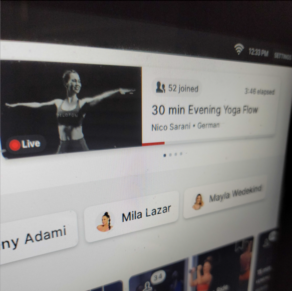 Updates to Peloton Equipment Login and Home Page Screens - The Clip Out