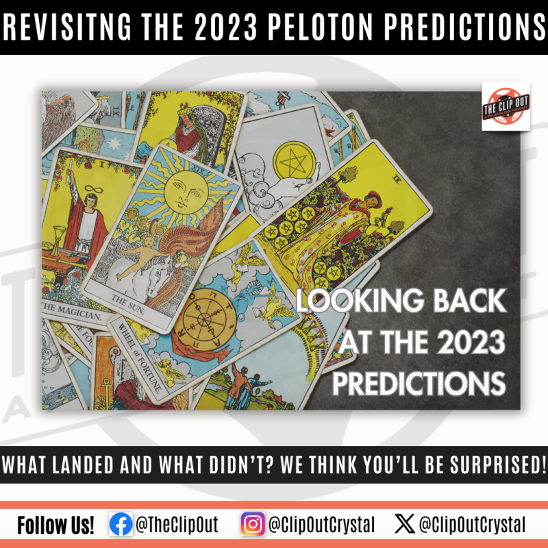 Revisiting Tarot Card Reader Peloton Predictions for 2023 - The Clip Out