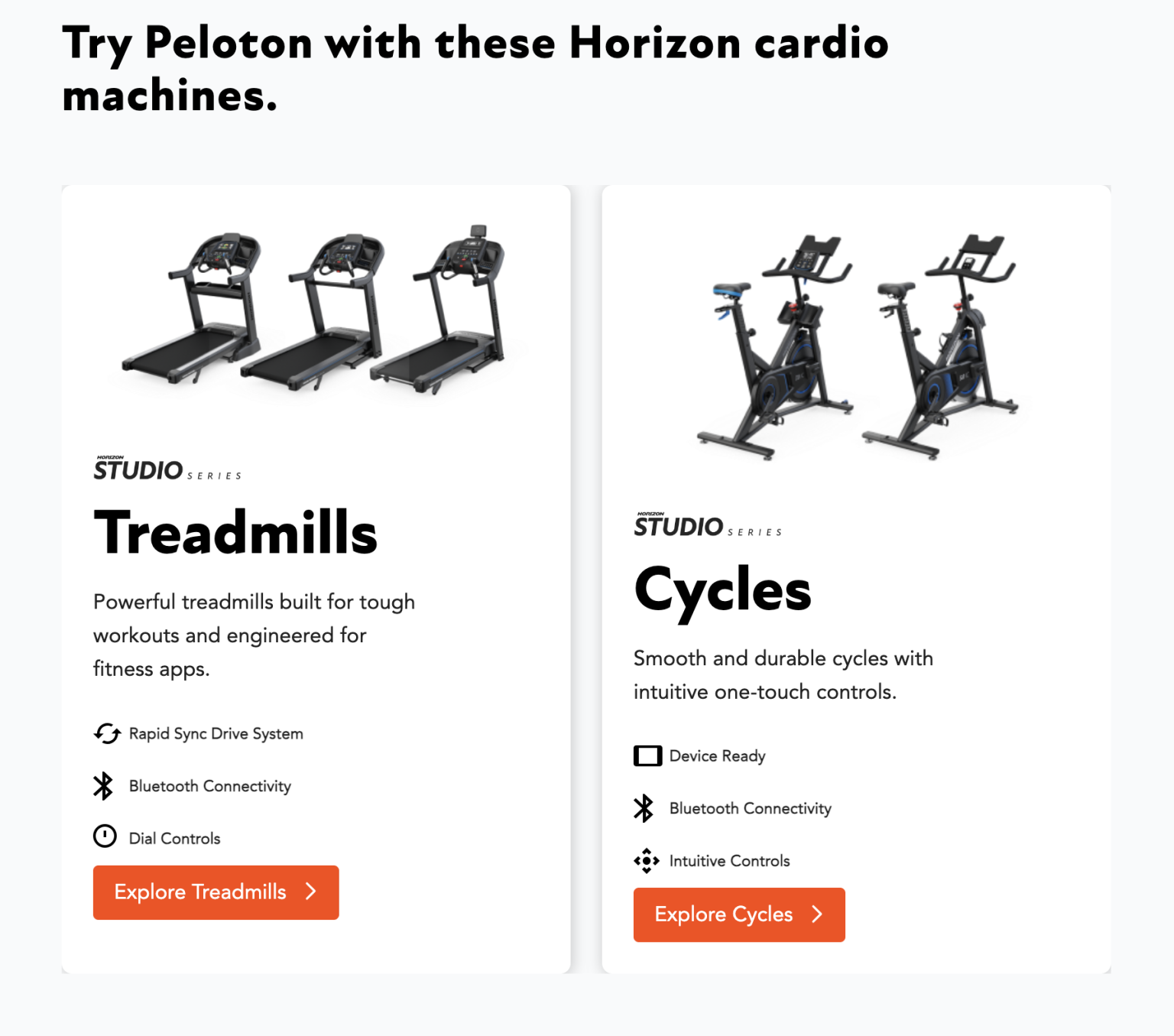 Horizon Fitness Equipment Integrates with Peloton App+ But Peloton ...