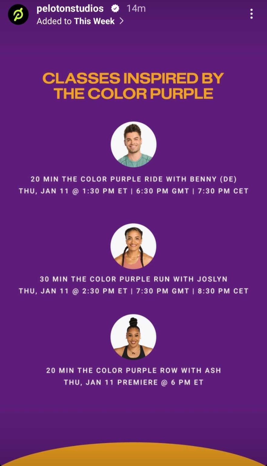 The Color Purple Comes to Peloton - The Clip Out