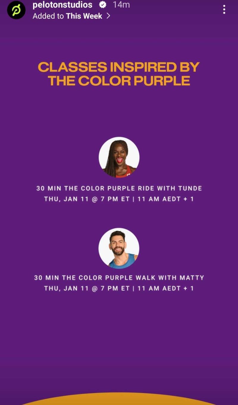 The Color Purple Comes to Peloton - The Clip Out