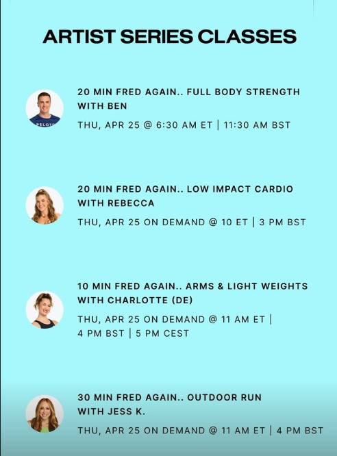 Peloton's Artist Series Welcomes Fred Again.. For the First Time - The ...