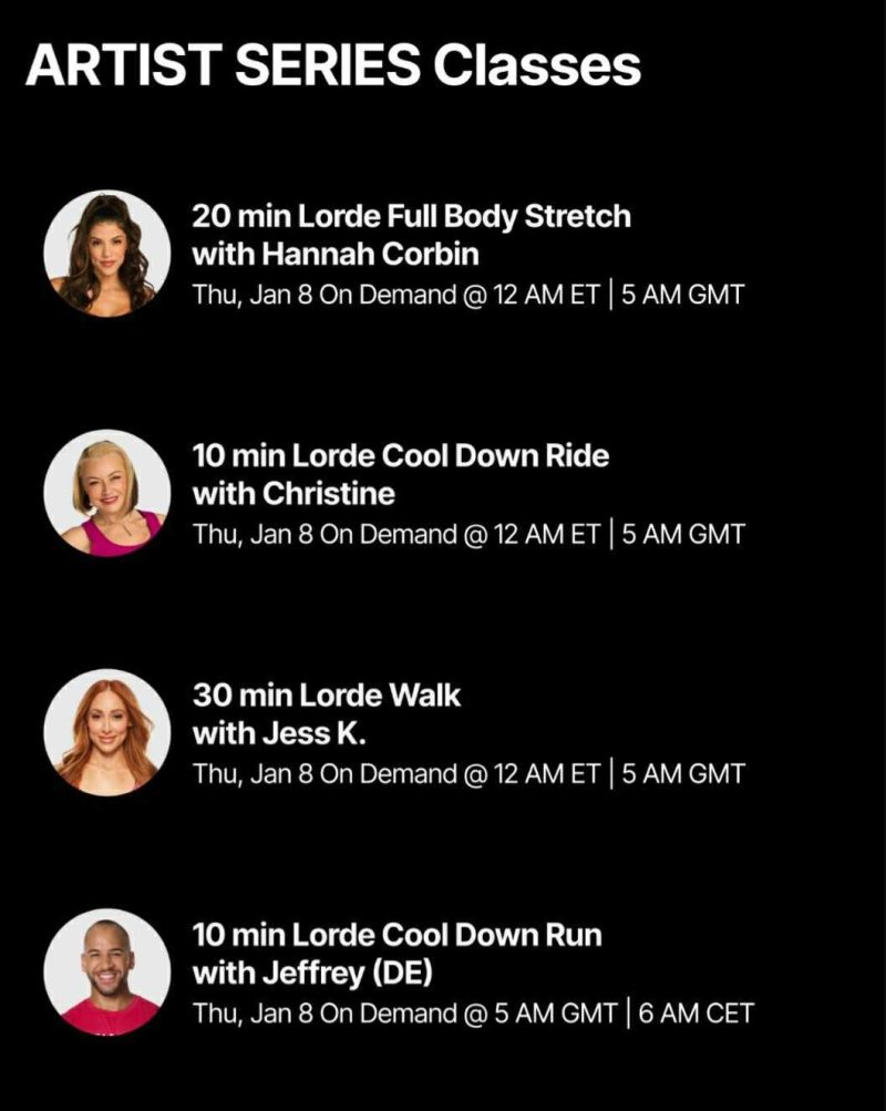 Peloton's First 2026 Artist Series Features Lorde - The Clip Out