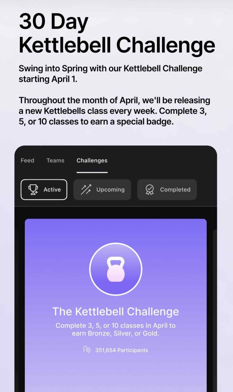 Peloton Kettlebell Challenge April 2026: Swing, Earn, Repeat - The Clip Out