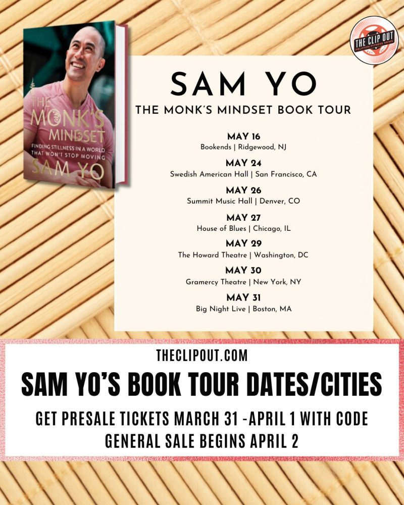 Sam Yo Book Tour Launches: Presale Tickets Go on Sale March 31 at 10am ...