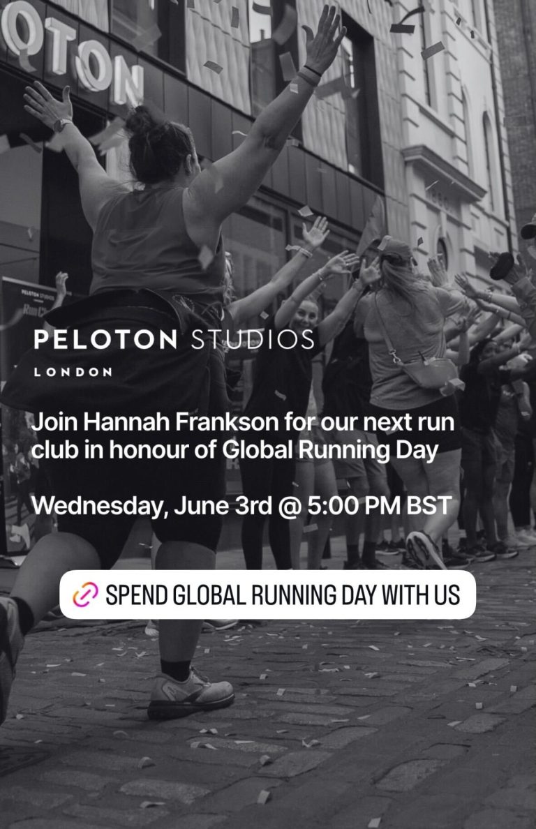 Peloton Studios London Global Running Day Run Club: June 3 - The Clip Out