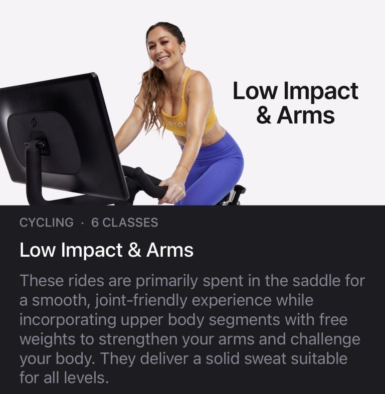 New Peloton Low Impact & Arms Collection Features 6 Classes - The Clip Out